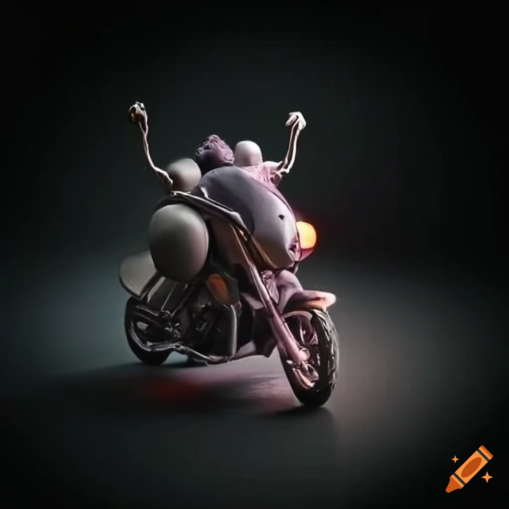 Rat riding a motorbike on Craiyon