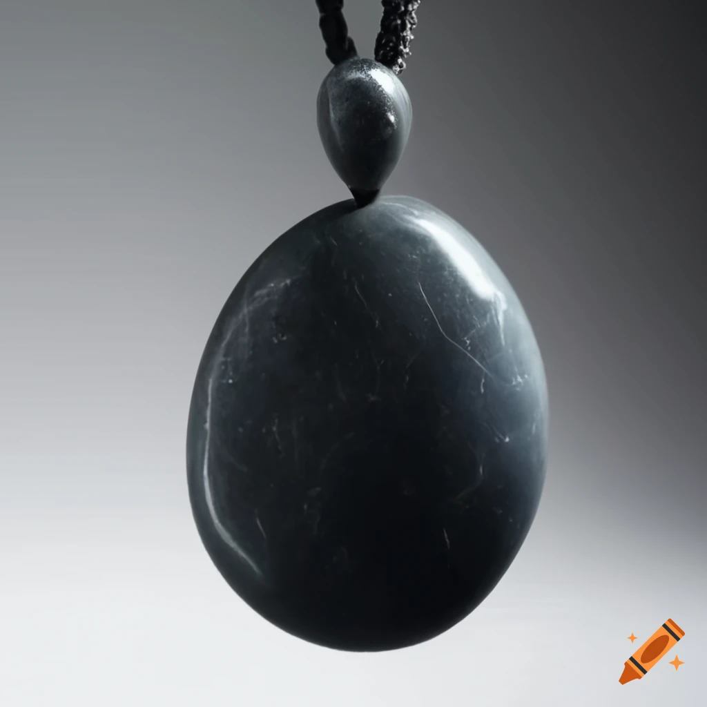 Simple grey stone amulet on Craiyon