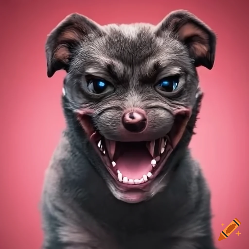 Angry puppy on Craiyon