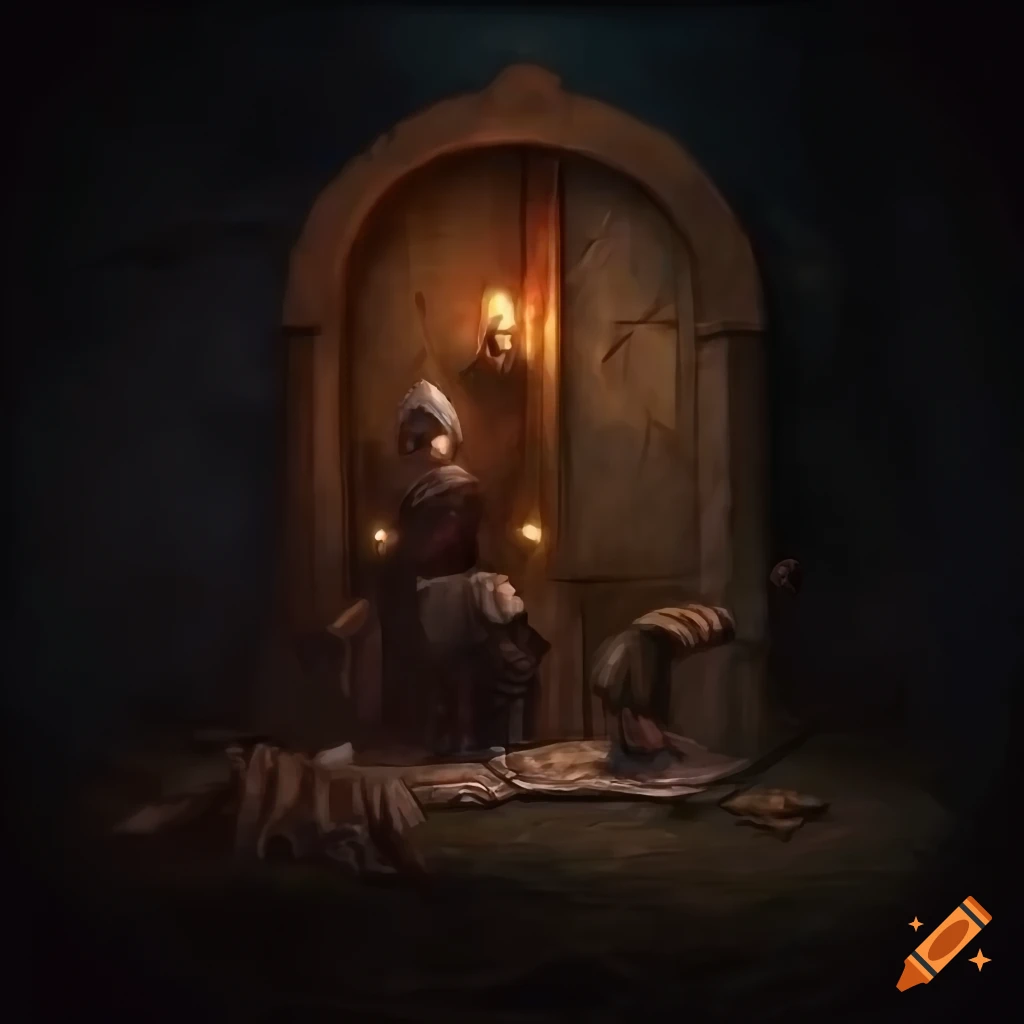 Start button for a medieval themed game on Craiyon