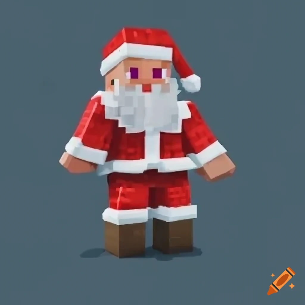 Santa claus in minecraft style on Craiyon