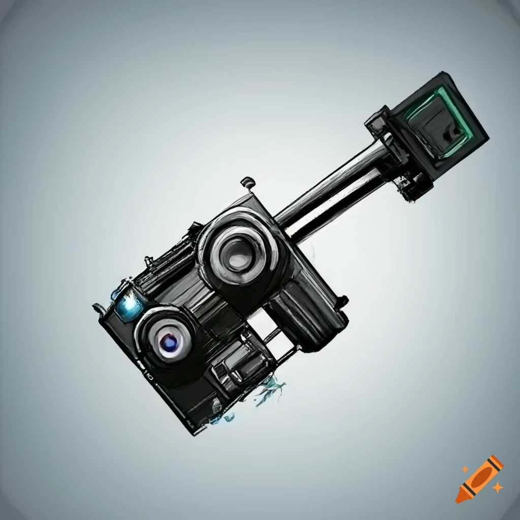 Custom camera and sensor array with mounting arm sketch on Craiyon