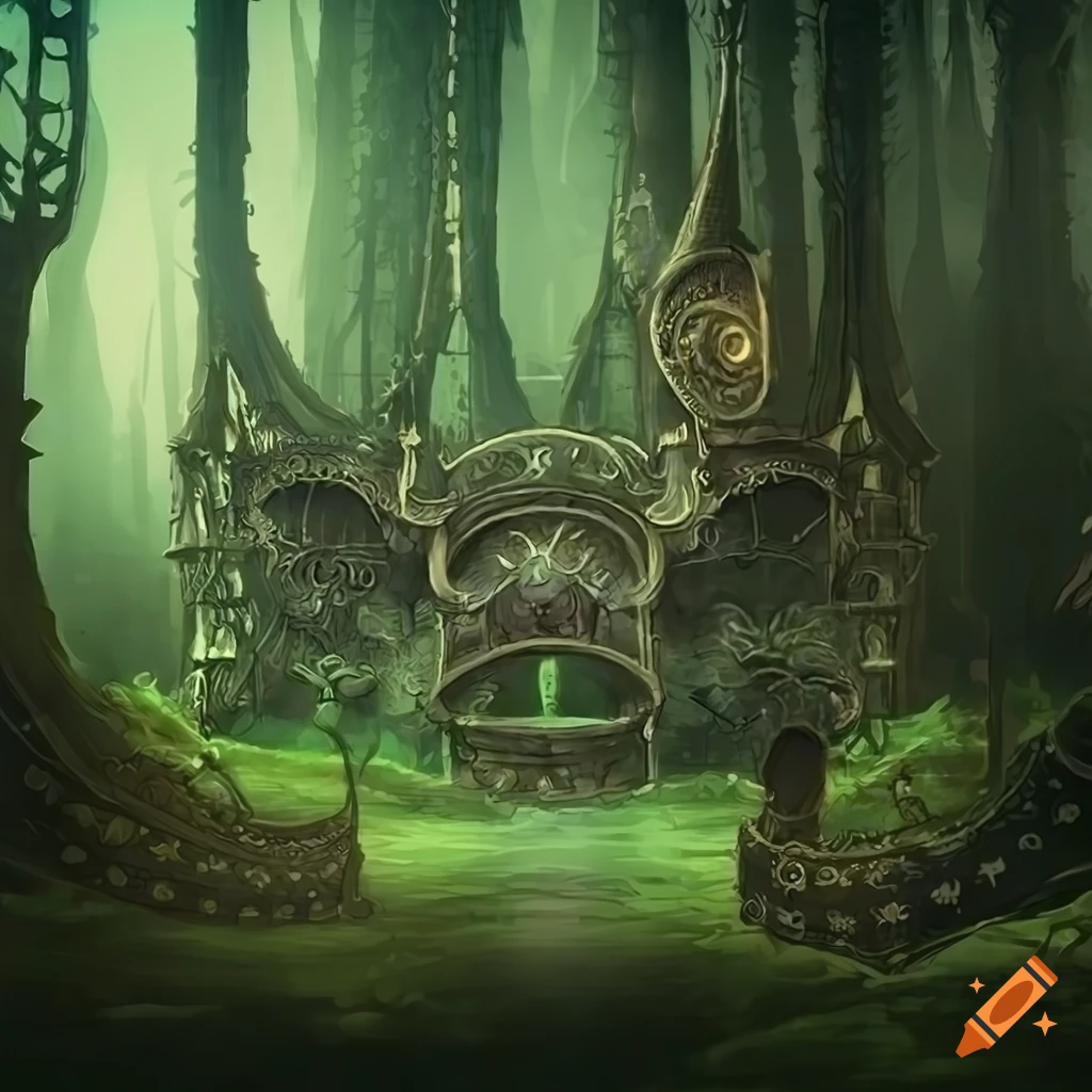 Steampunk elven forest on Craiyon