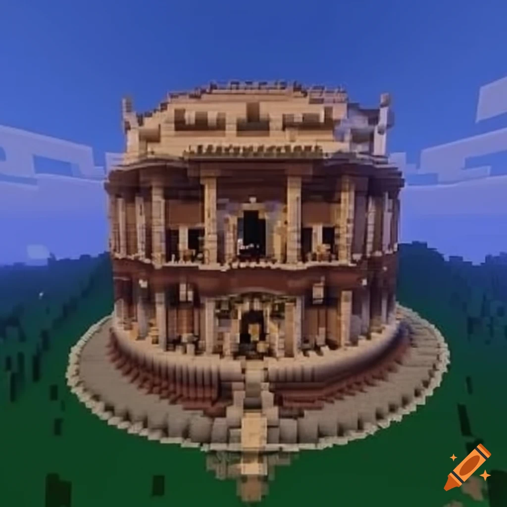 Epic ancient rome themed minecraft build on Craiyon