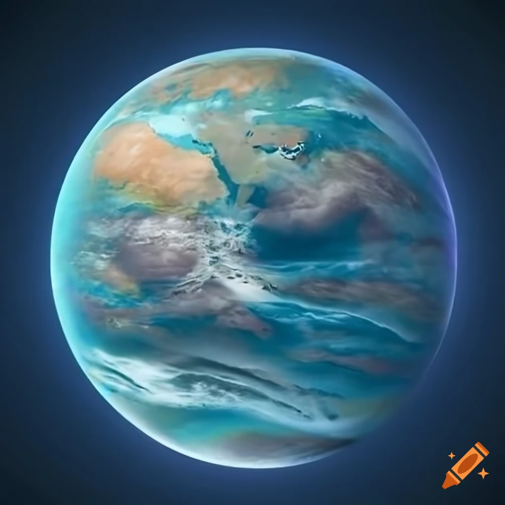 Planet in space on Craiyon