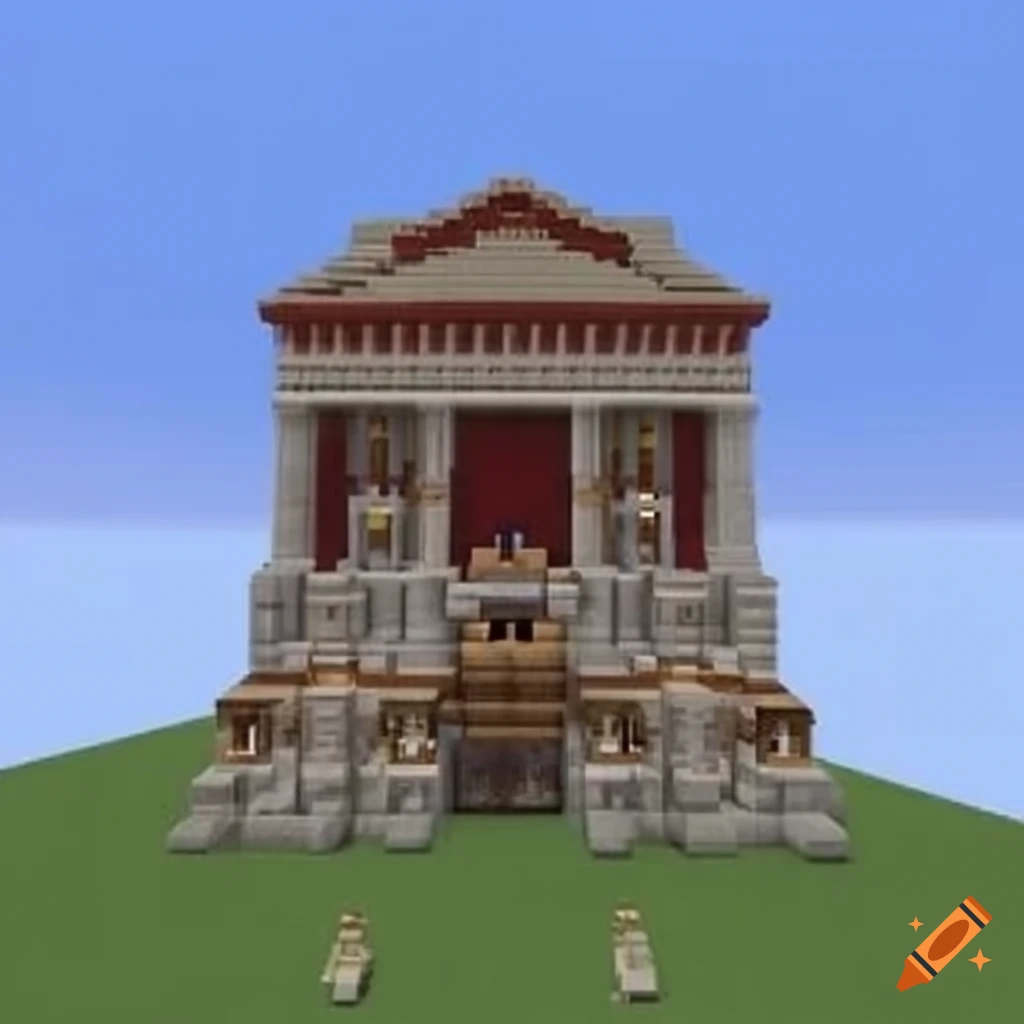 Epic ancient rome themed minecraft build on Craiyon