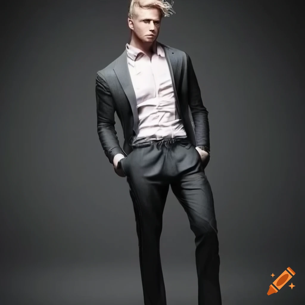 Good looking executive guy with blond hair and muscular build on Craiyon