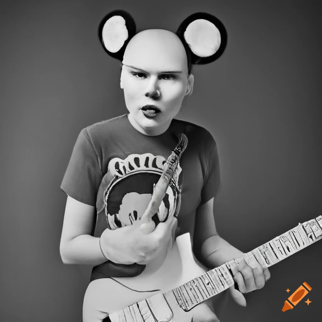 Billy corgan in mickey mouse costume at disneyworld on Craiyon