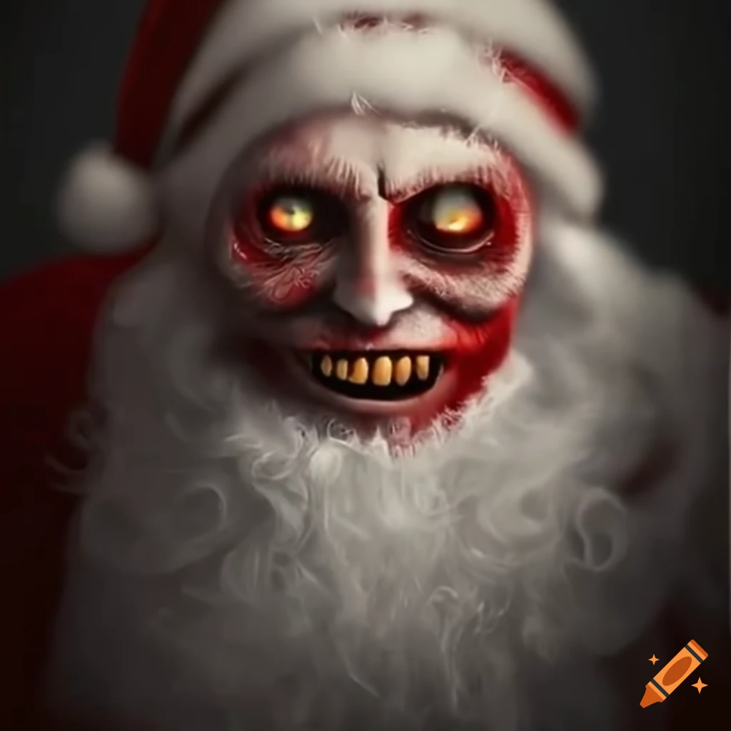 Unsettling santa claus on Craiyon