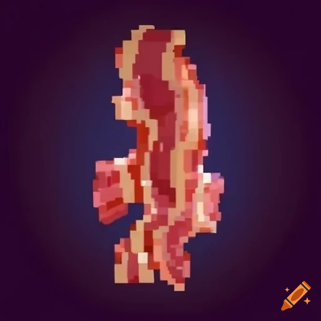 8-bit bacon on Craiyon
