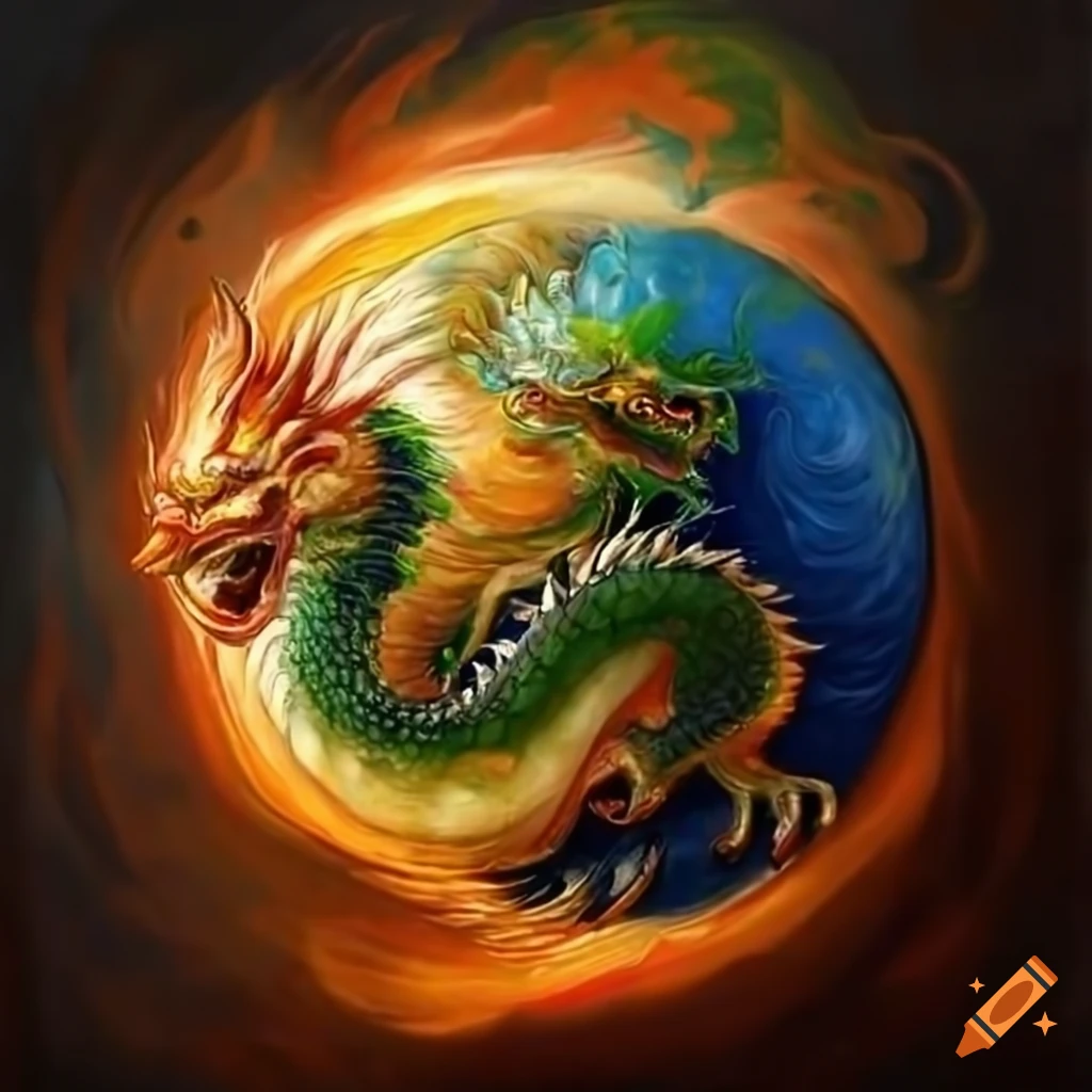 Chinese-style dragon representing nature and earth on Craiyon