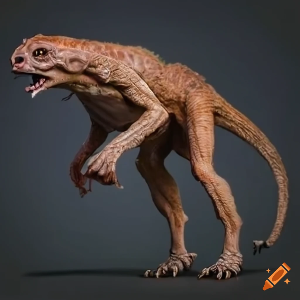 Side view of a realistic 4 legged monster on Craiyon