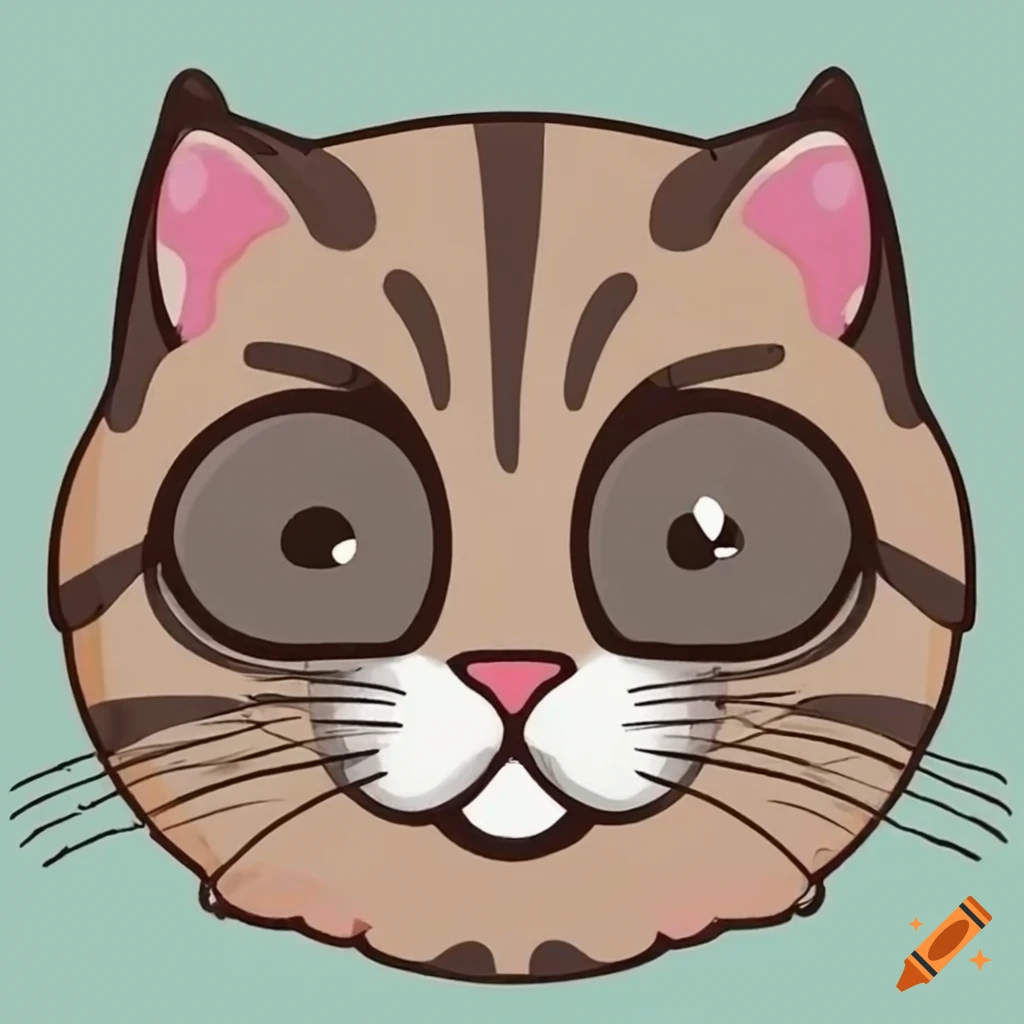 Cute circle cat on Craiyon