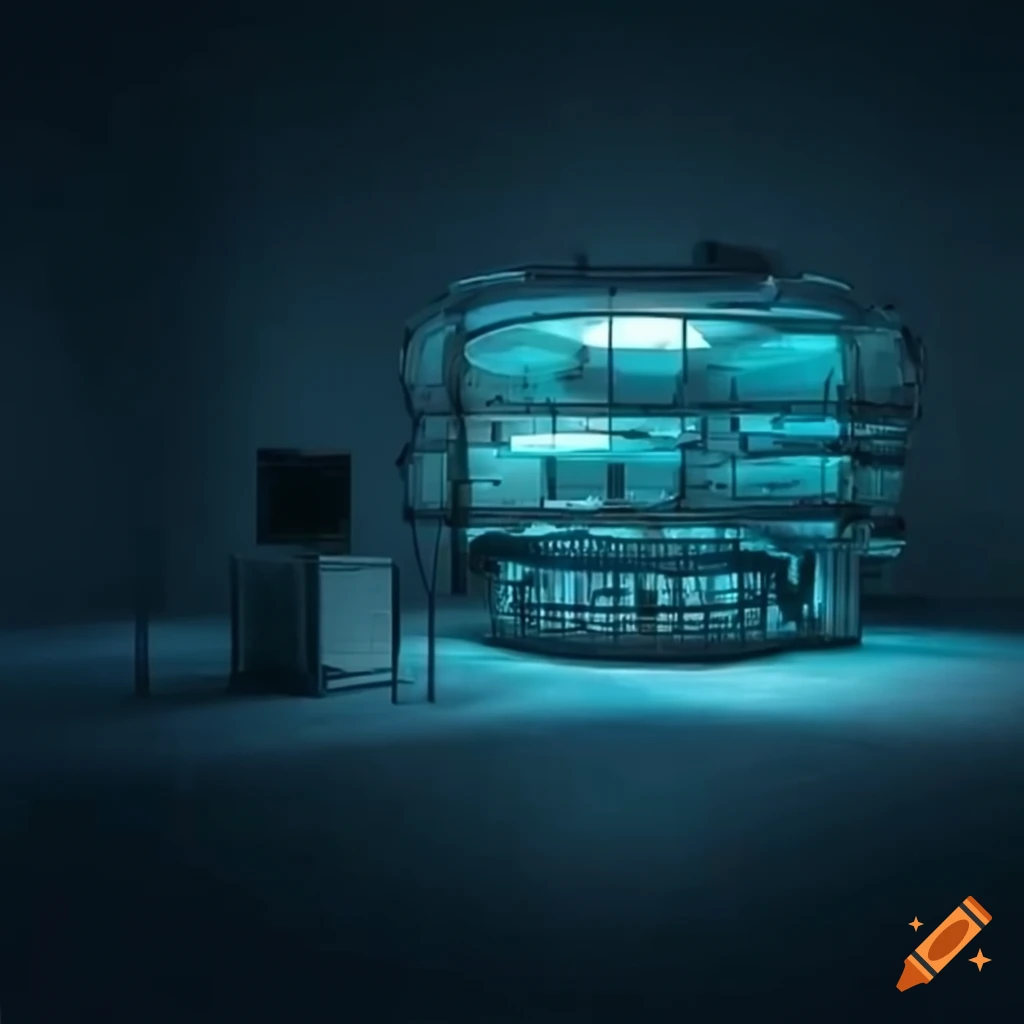 Futuristic efficiency-focused factory on Craiyon