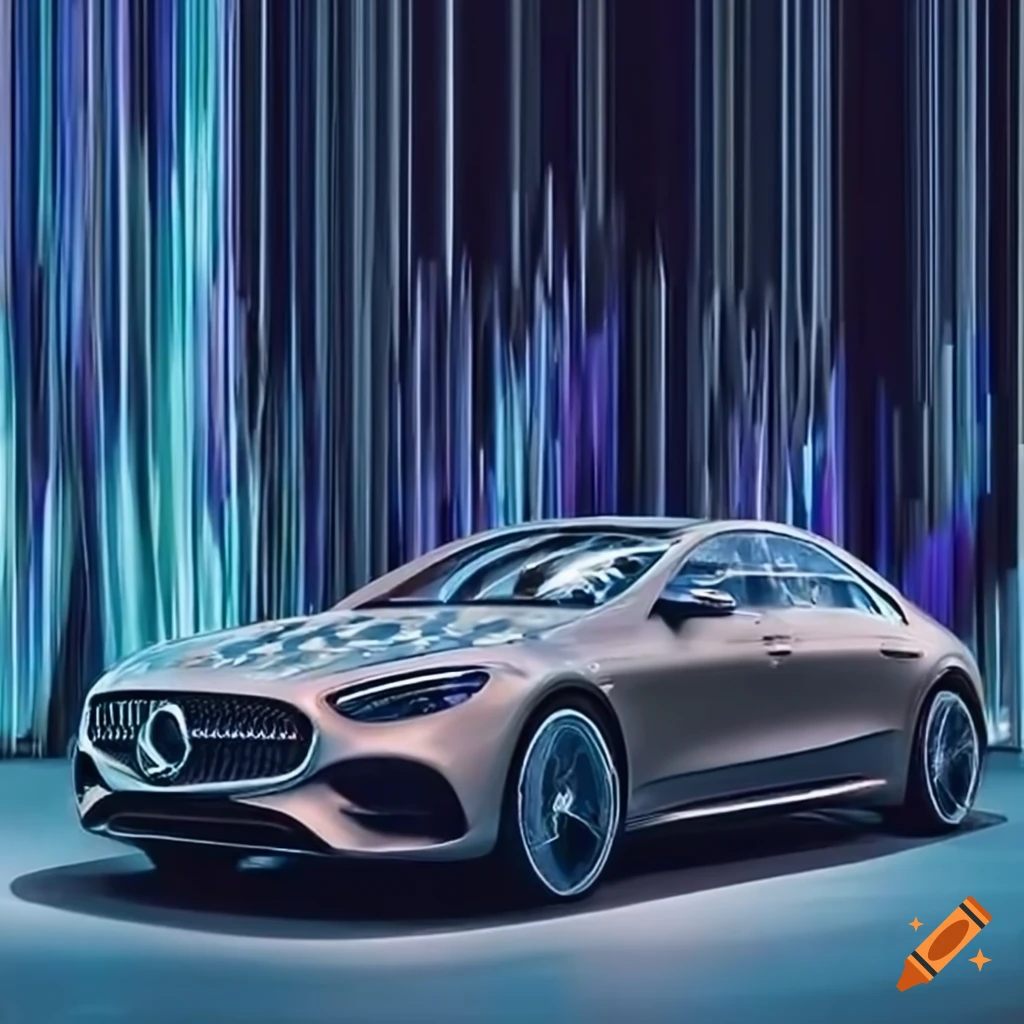 Latest mercedes car model showcased with stunning sound wave artwork on ...
