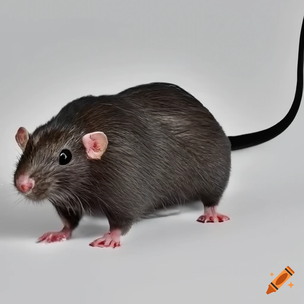 Realistic rat on white background on Craiyon