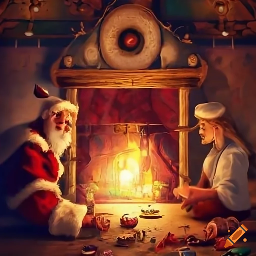 Pagan santa's workshop on Craiyon