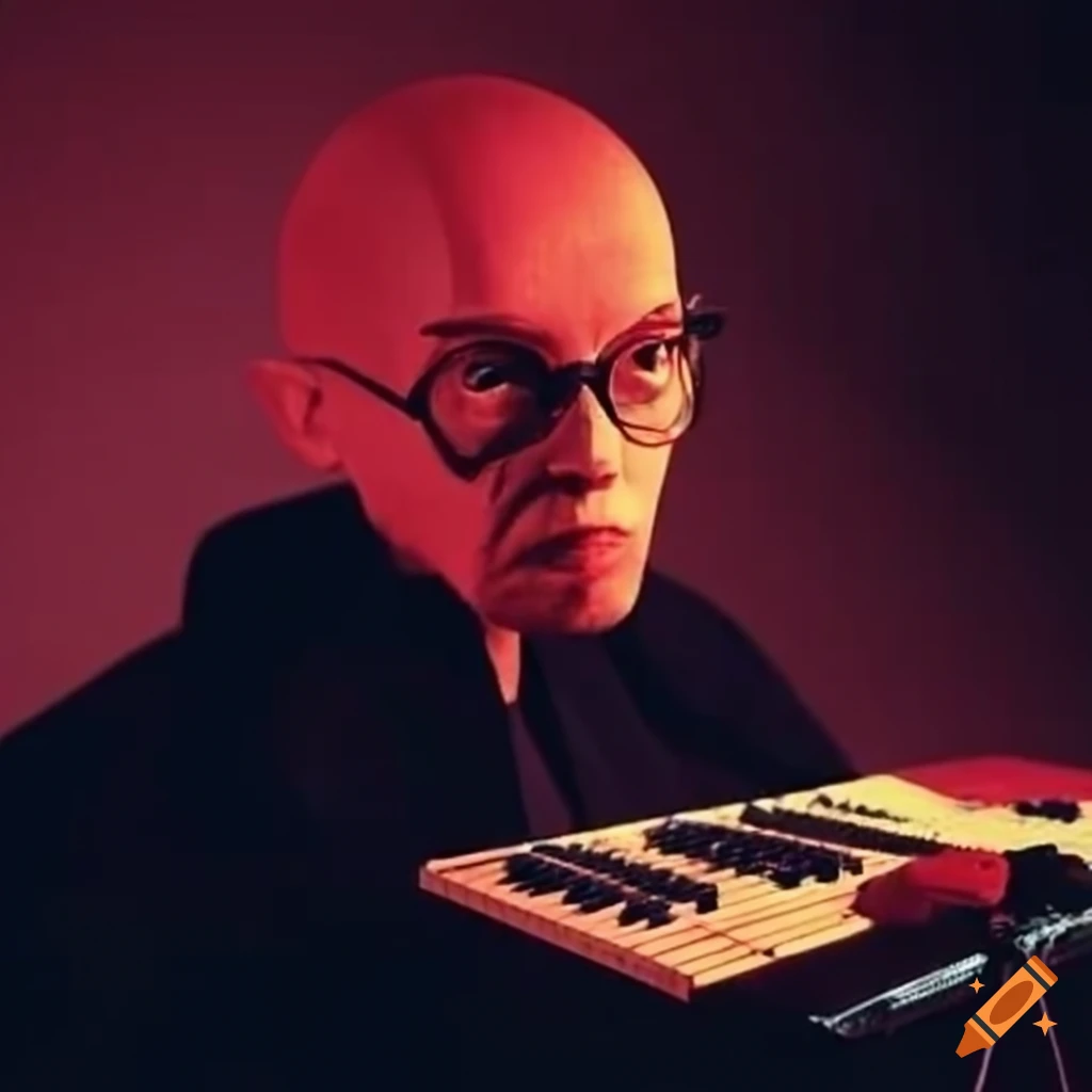 Weird synthesizer played by avantgarde musician on Craiyon