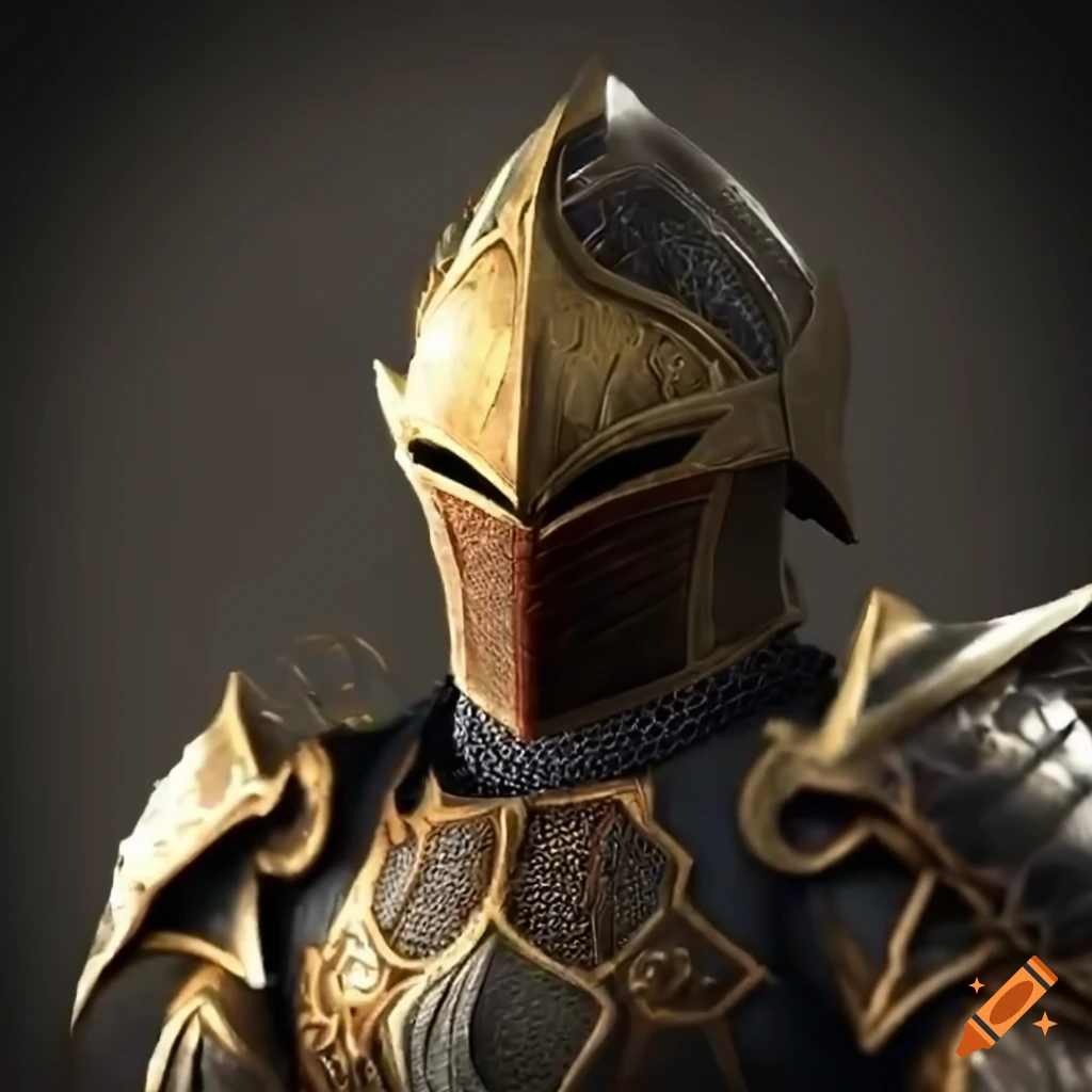 Photorealistic knight in Kingdoms of Amalur: Reckoning style armor on Craiyon