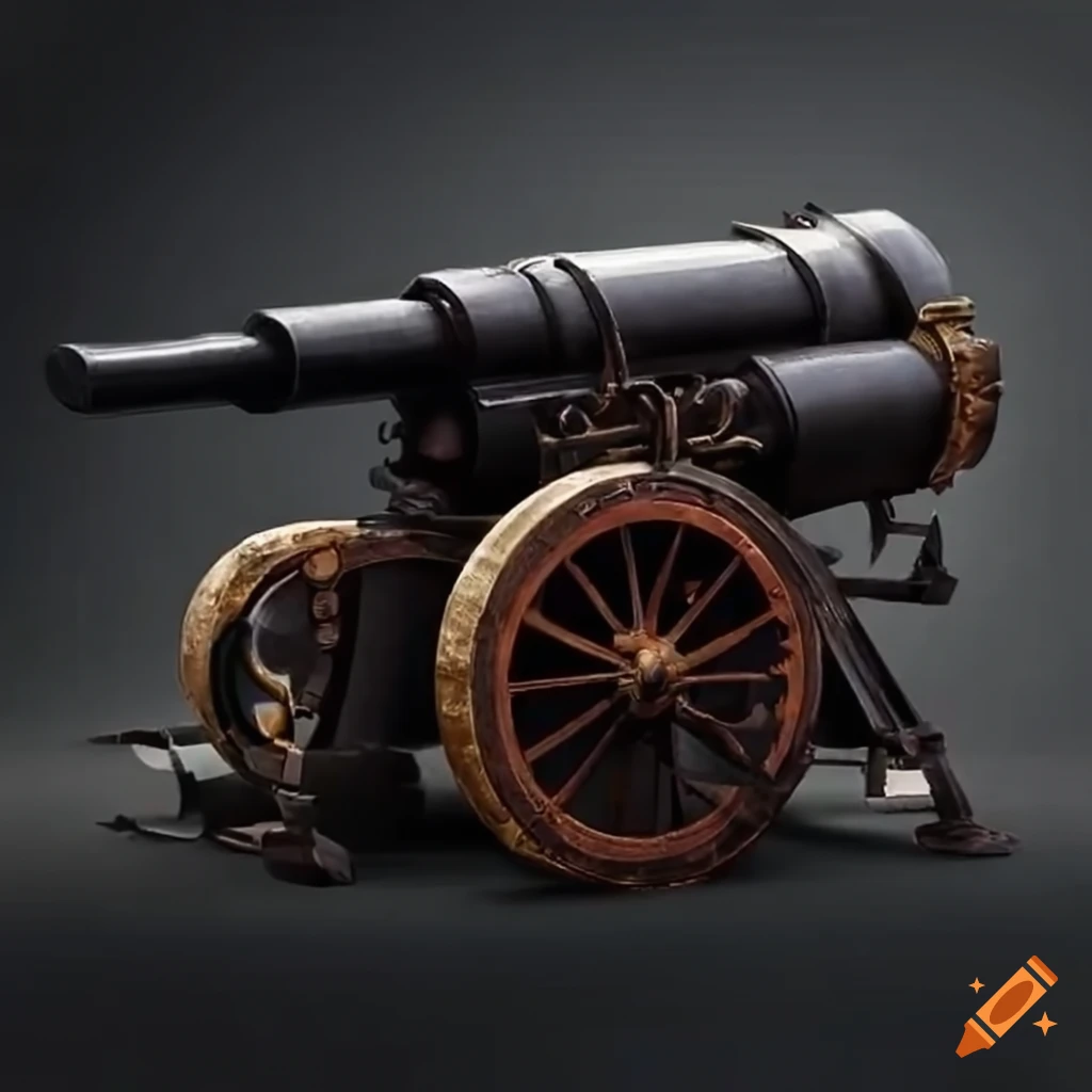 Modern gatling gun on Craiyon