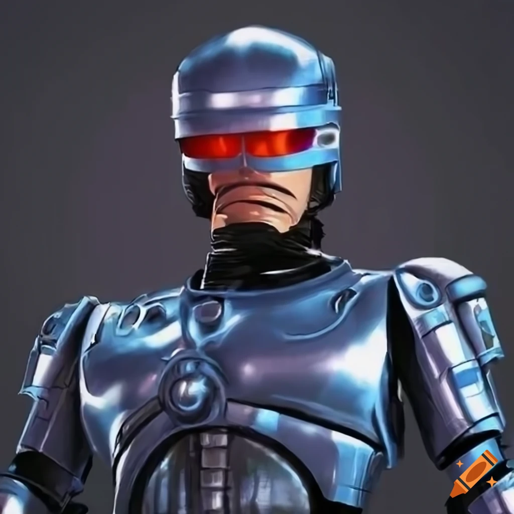 Sonic depicted as robocop by rembrandt on Craiyon