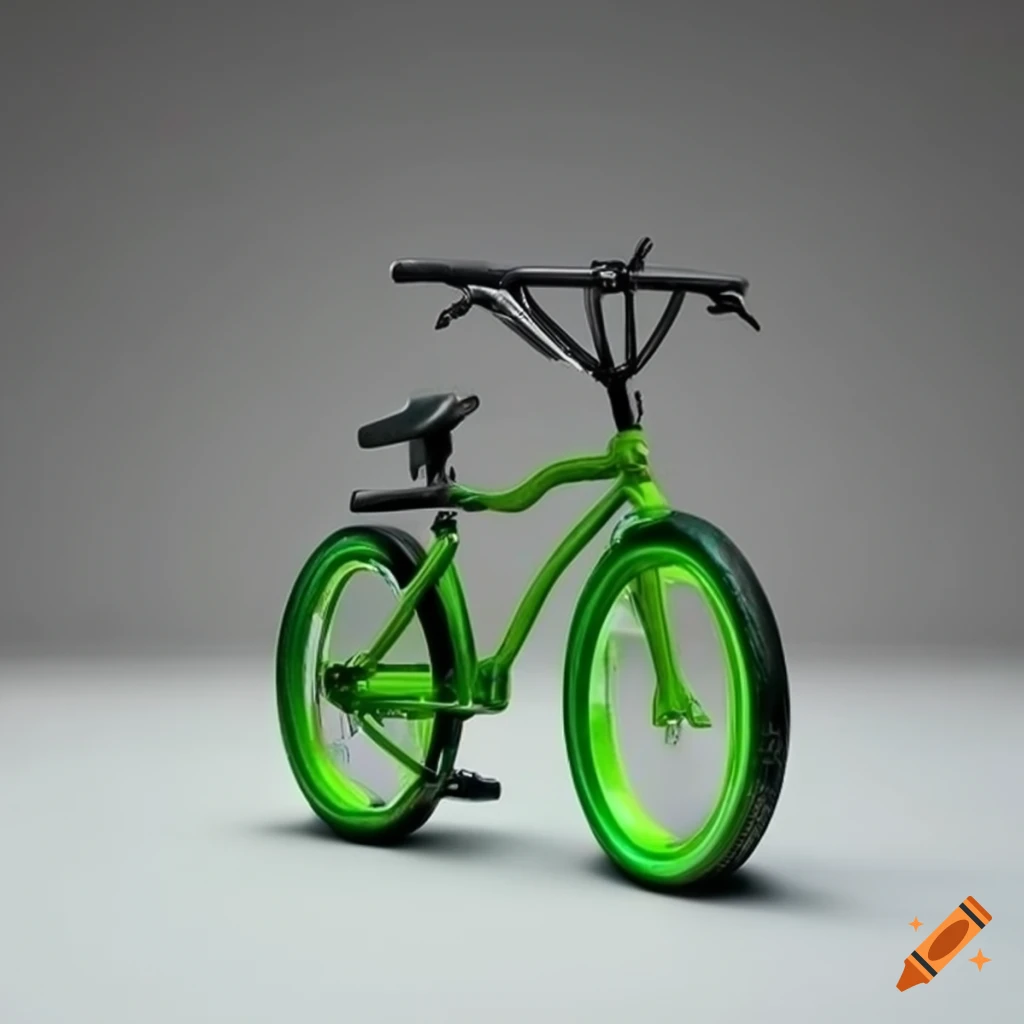 Cool green bicycle on Craiyon