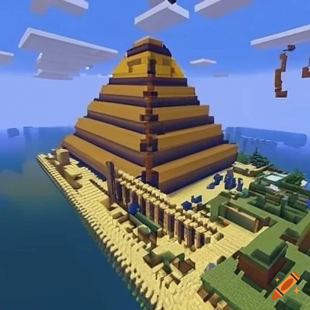 Ancient egypt themed minecraft build on Craiyon