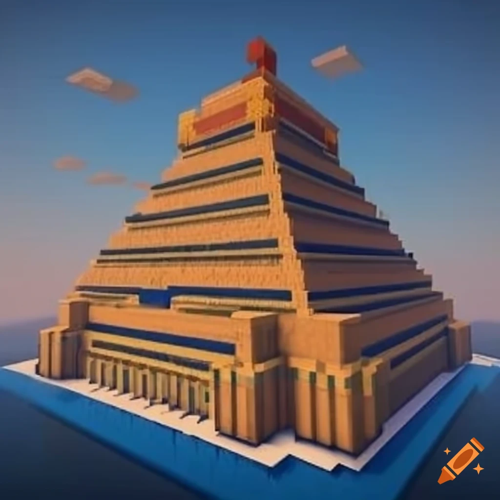 Ancient egypt themed minecraft build on Craiyon