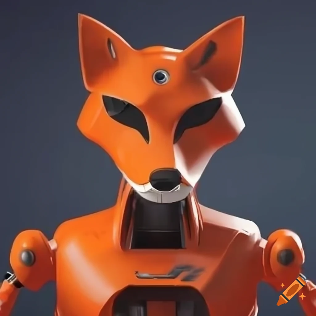Gitlab orange fox robot on Craiyon