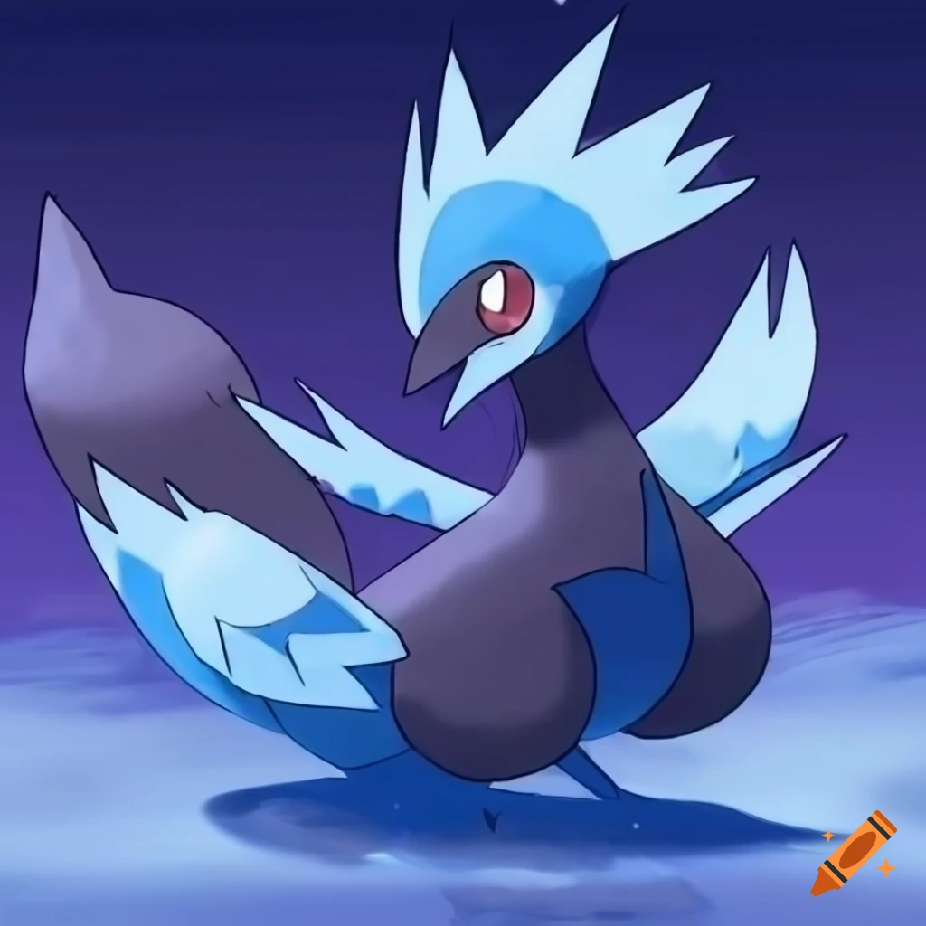 Shadow and ice type fakemon, first evolution starter at low level on ...