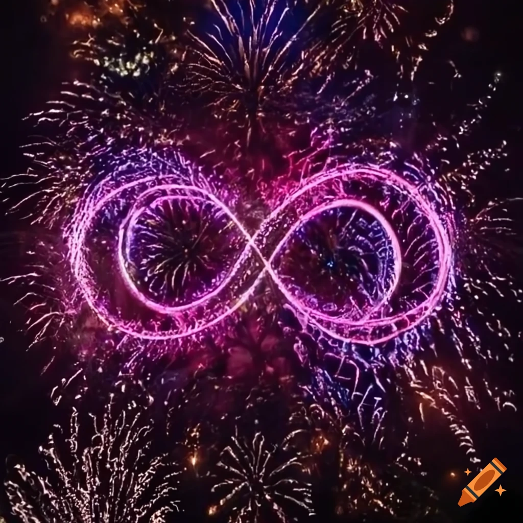 Infinity symbol with 'new year' text on Craiyon