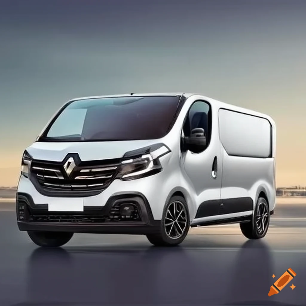 Renault trafic white with the dep-lan 24 brand in front of an office ...