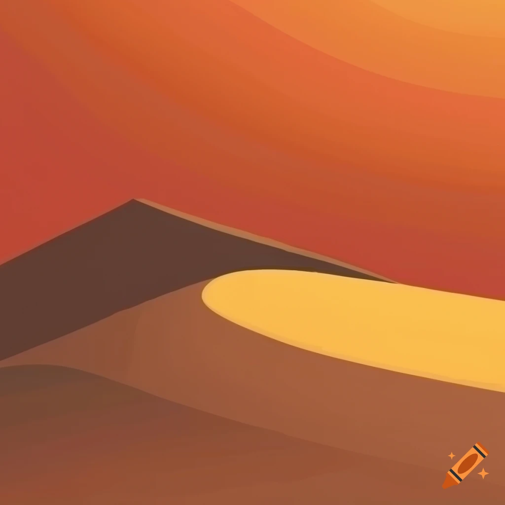 Vector art of a dune desert on Craiyon