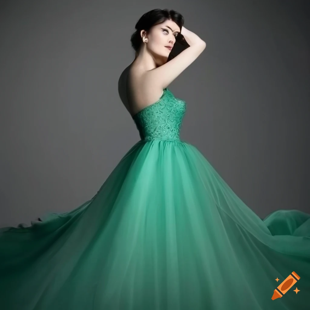 Royal green dress on Craiyon