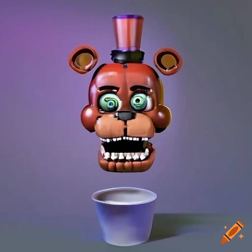 Drink from freddy's dispenser in the freddy cup on Craiyon