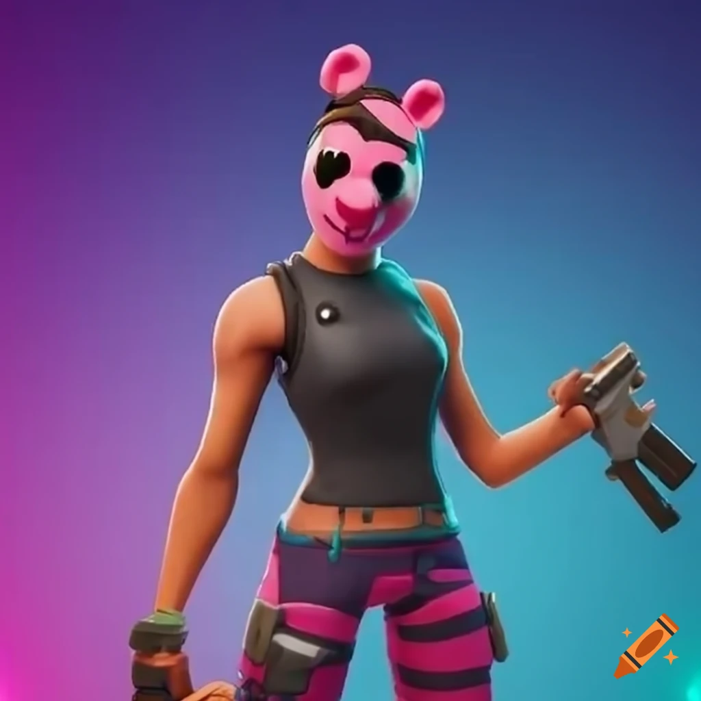 Fortnite collaboration with the roblox game piggy on Craiyon