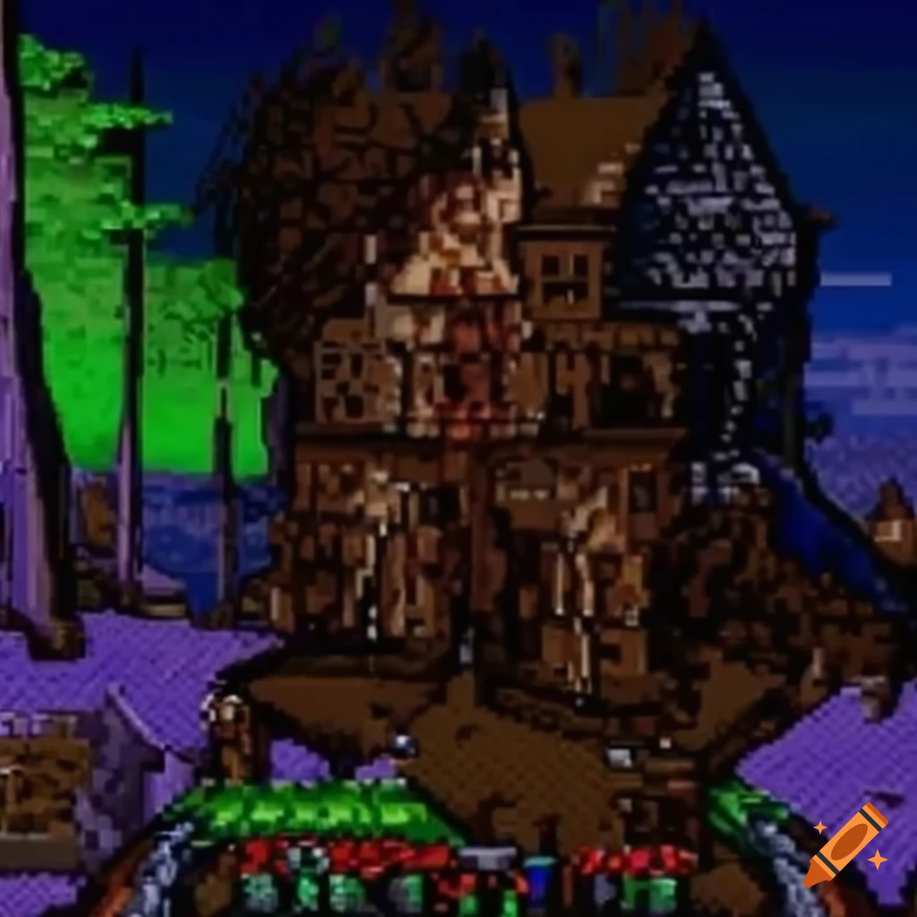 Ms dos 90s fantasy rpg inspired by daggerfall and hexen on Craiyon