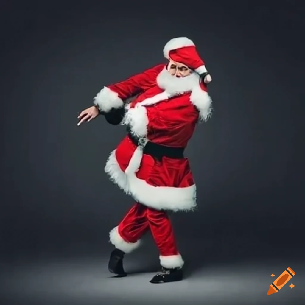 Mikel arteta as santa kicking with pep guardiola on Craiyon