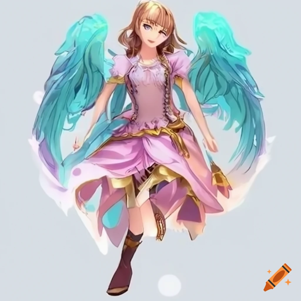 Magic girl from i am magicami in elegant dress with braided hair and ...