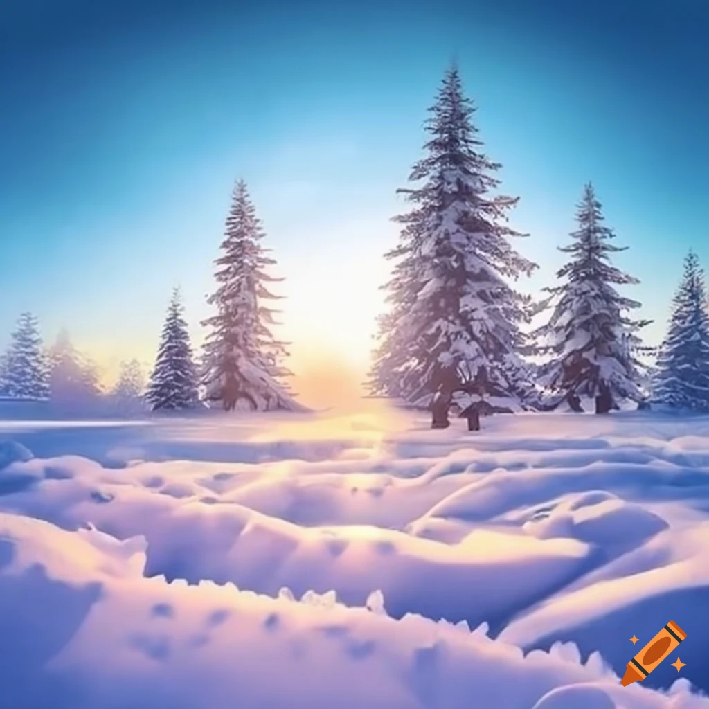 Winter sun on Craiyon