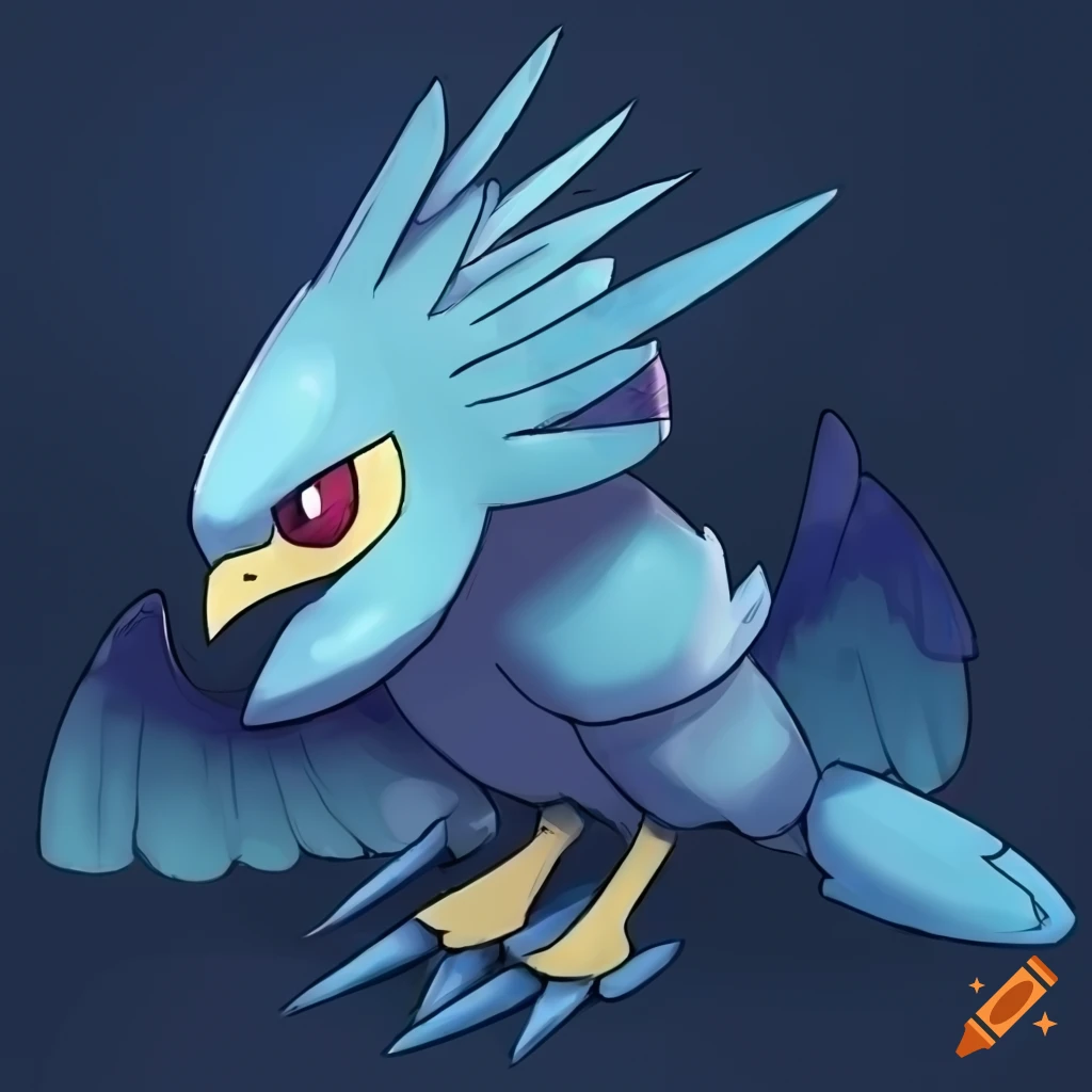 Original ice/steel bird-based pokémon on Craiyon