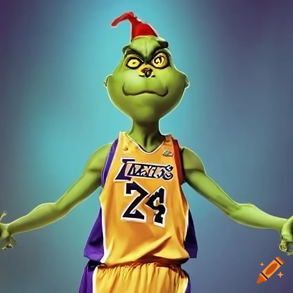 Kobe portraying the grinch character on Craiyon