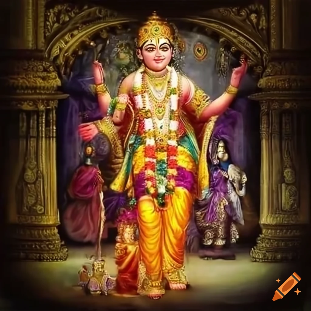 Devotee worshipping krishna in kirtanam on Craiyon