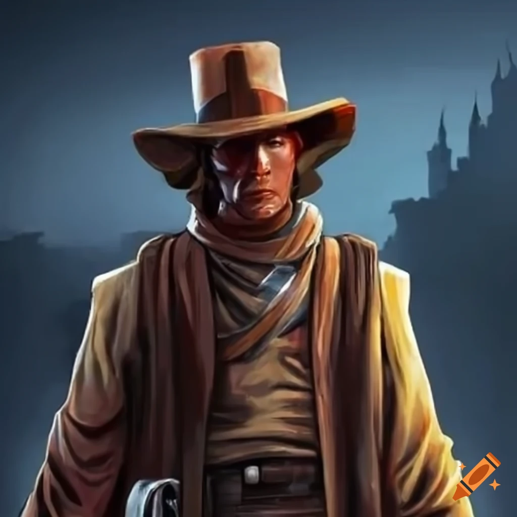 Artwork depicting a Star Wars western theme on Craiyon