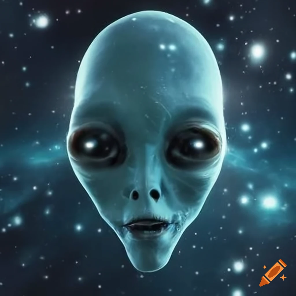 Alien scuba diving in space on Craiyon