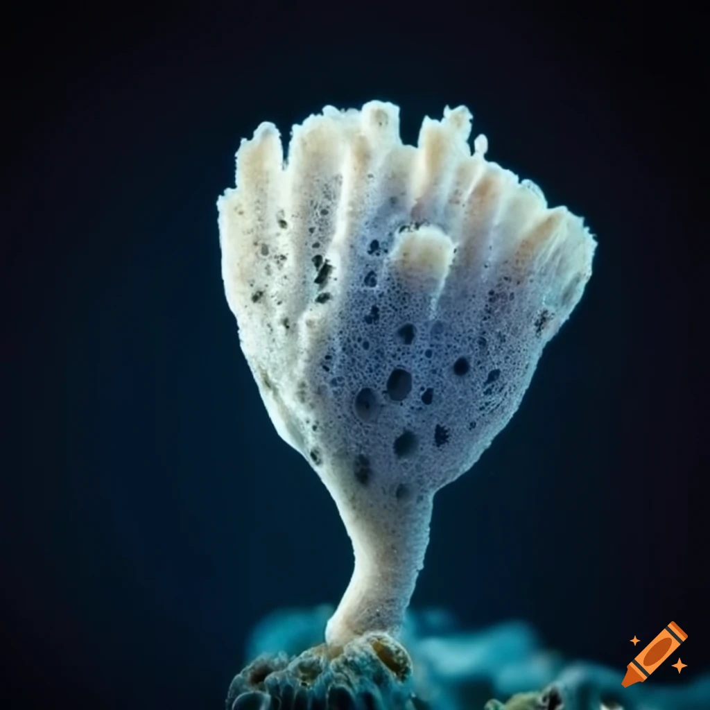 Botanical art of a bulbous sponge in shallow water on Craiyon