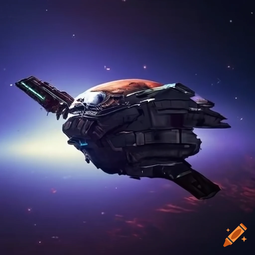 Normal looking spaceship on Craiyon