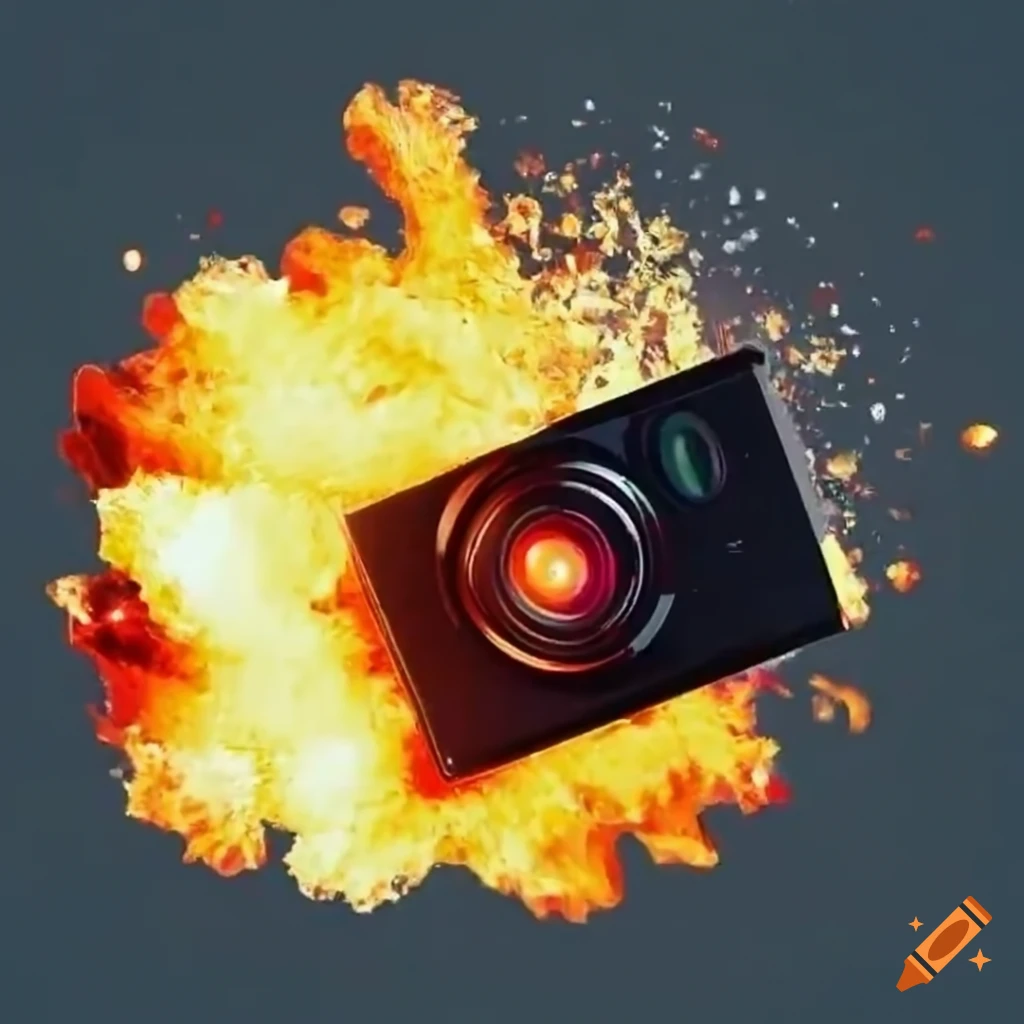 Exploding camera on Craiyon