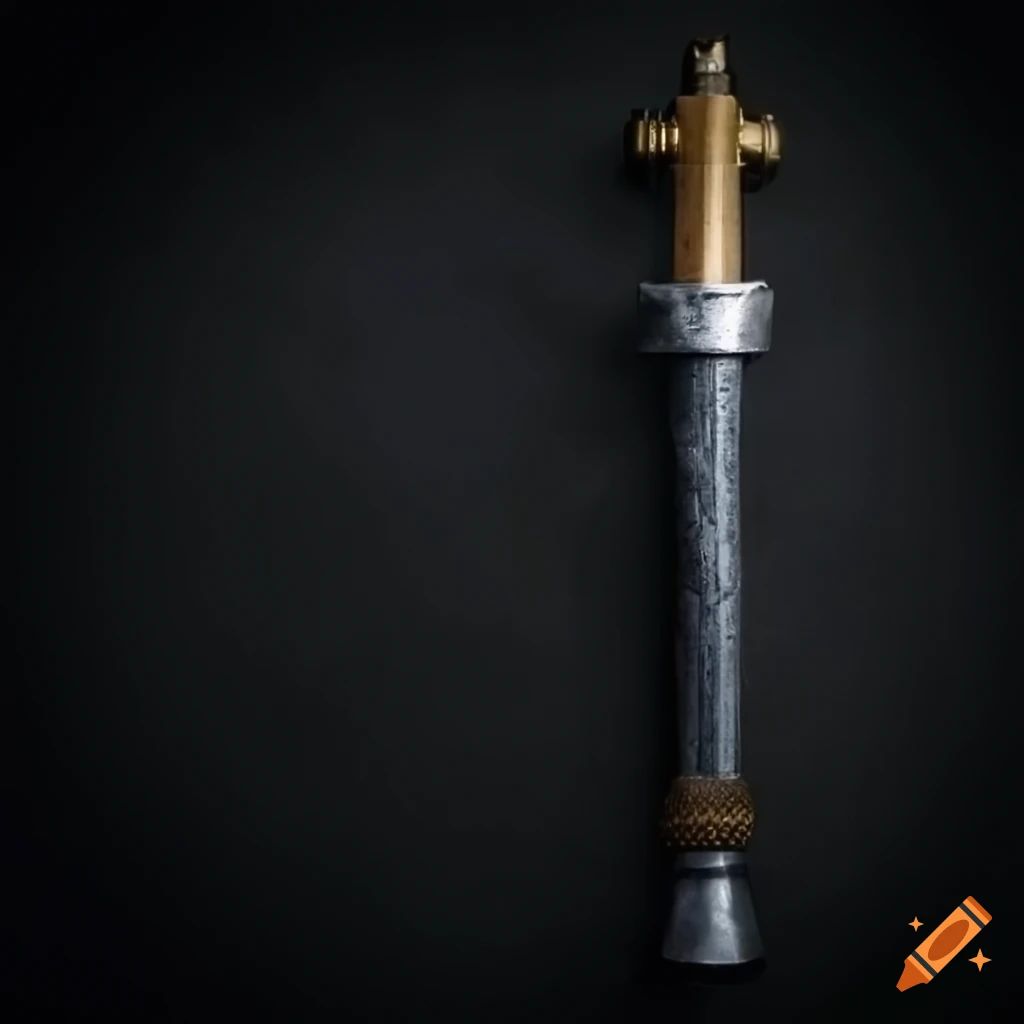 Lightsaber hilt with a medieval crossguard on Craiyon