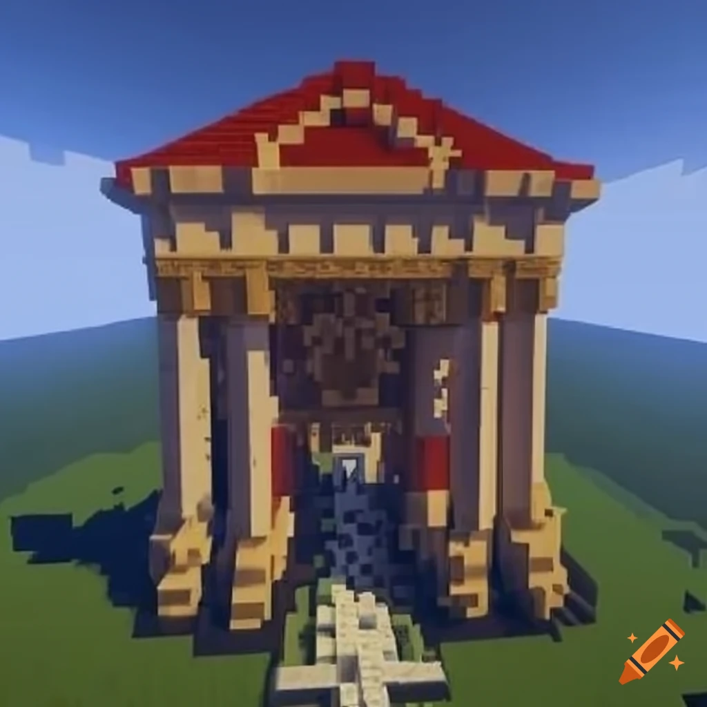 Epic ancient rome themed minecraft build on Craiyon